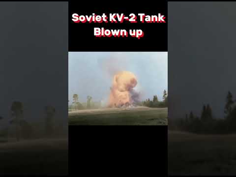 Soviet KV-2 Tank Blown Up #tank #kv1 #kv2 #soviet #Танк #panzer #ww2 #tankdestroyer #blowup #soviet
