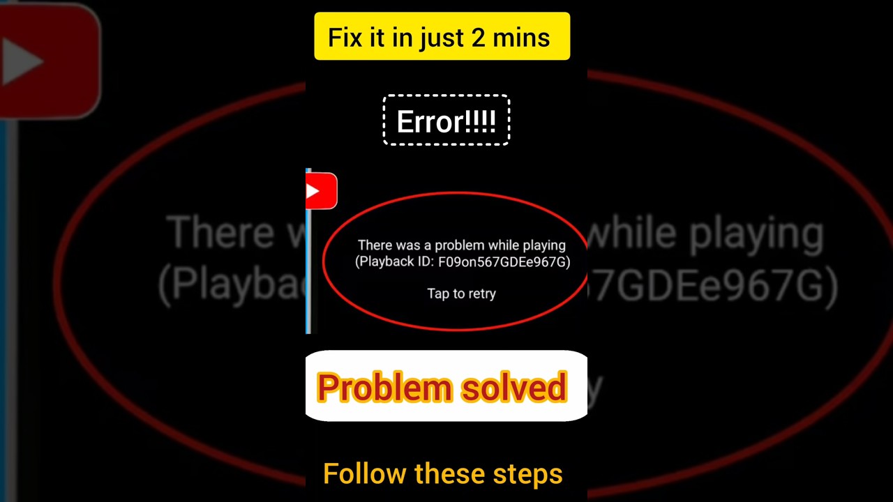 youtube playback id error solved।। there was a problem while playing playback id error।।#youtube