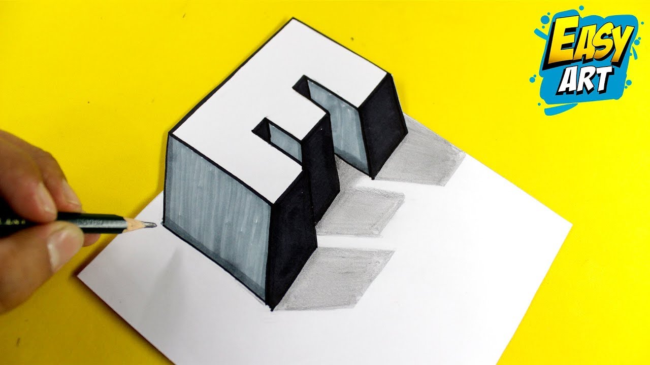 HOW to Draw 3D LETTERS LETTER E 🔴 How to Draw 3D LETTERS ► Draw BEAUTIFUL 3D letters