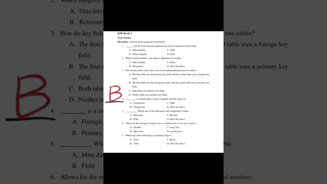 Unit one Create database objects # self-check 1