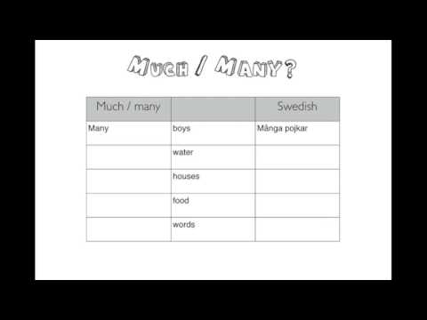Engelska film - Much and many