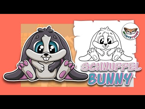 Cartoon Bunny Drawing Step by Step || Schnuffel Bunny – I'm Youtuber ...