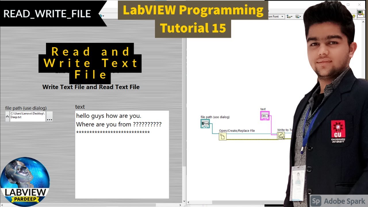 LabVIEW | Tutorial 15 | How to Read & Write Text file in LabVIEW | LabVIEW Programming