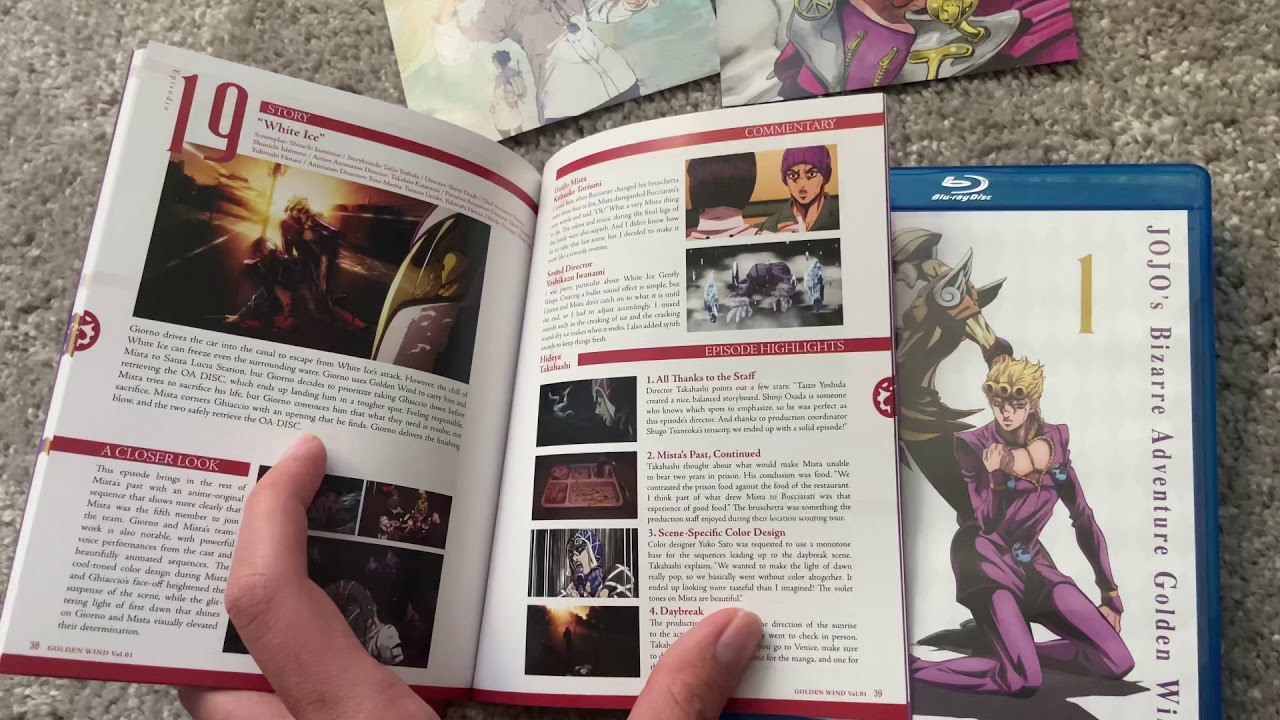 JoJo's Bizarre Adventure: Golden Wind Part 1 Blu-Ray + Special Features