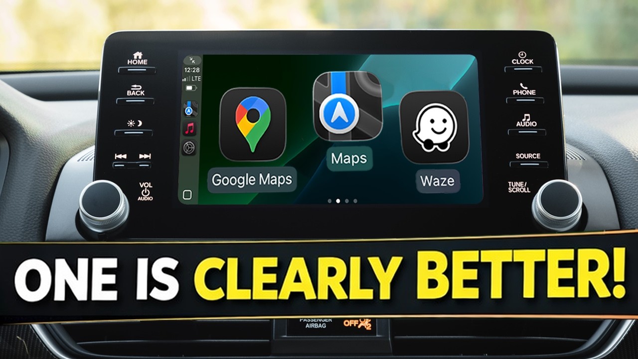 Apple Maps vs Google Maps vs Waze on CarPlay — One Is Clearly Better