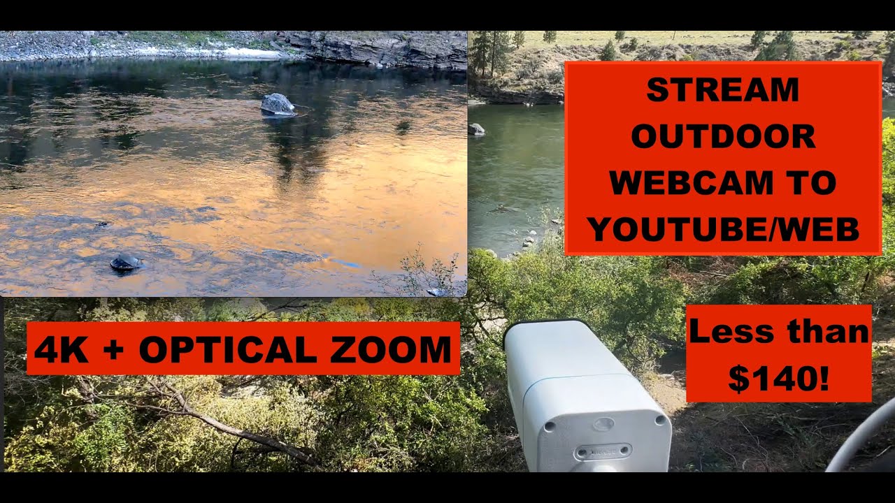 How to Livestream Outdoor Webcam to YouTube | 5x Optical Zoom | Website Embed