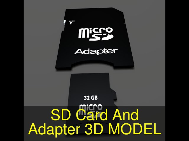 SD Card And Adapter 3D Model - FlatPyramid
