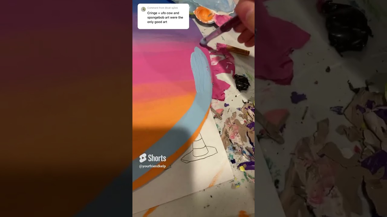 Tutorial of how I made the SpongeBob window!! #art #spongebobsquarepants #subscribe