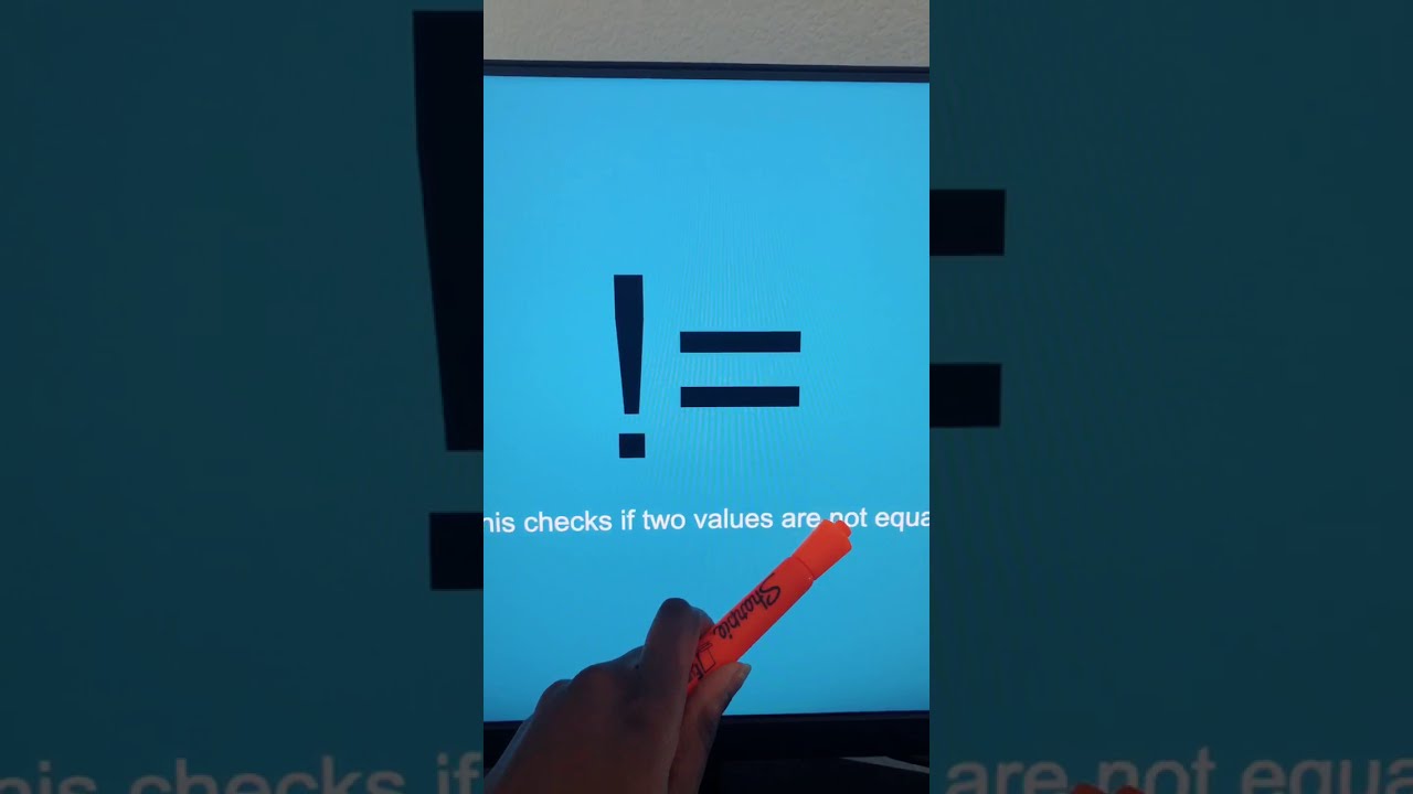 Using != (not equal) in Python | python comparison operators | python coding tutorial series #Shorts
