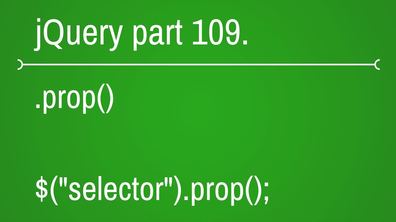 jquery prop function - part 109