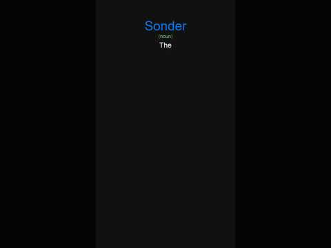 Sonder - Word of the Day | Learn English Vocabulary