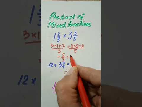 Product of mixed Fractions#MathMarrow#Math shorts#Multiplication of mixed numbers