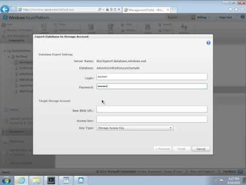 SQL Azure Import/Export Service has hit Production | DAC Guy