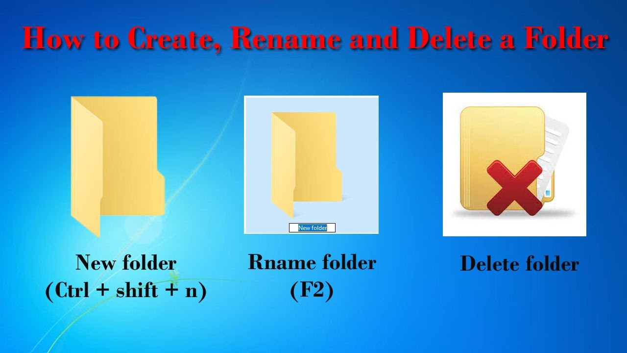 How to create, rename and delete a folder | Computer Basic gyan