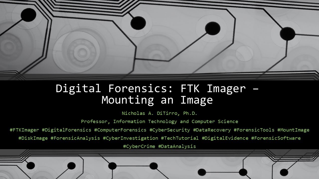 Cyber/Computer Forensics - FTK Imager - Mounting an Image