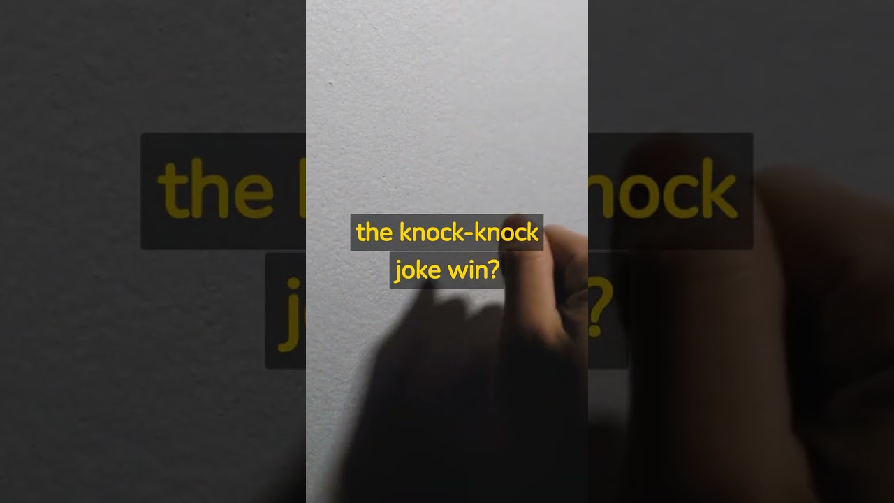 The Hilarious Winner of the No Bell Prize: The Inventor of the Knock-Knock Joke! #shorts