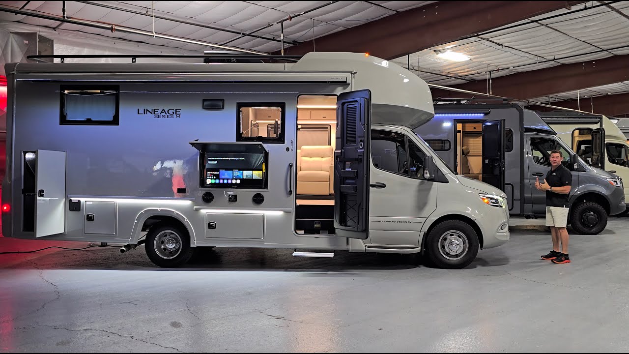 2026 LINEAGE Series M 25TK by Grand Design! Sprinter 4500 Mercedes-Benz Dove decor Smoke full paint