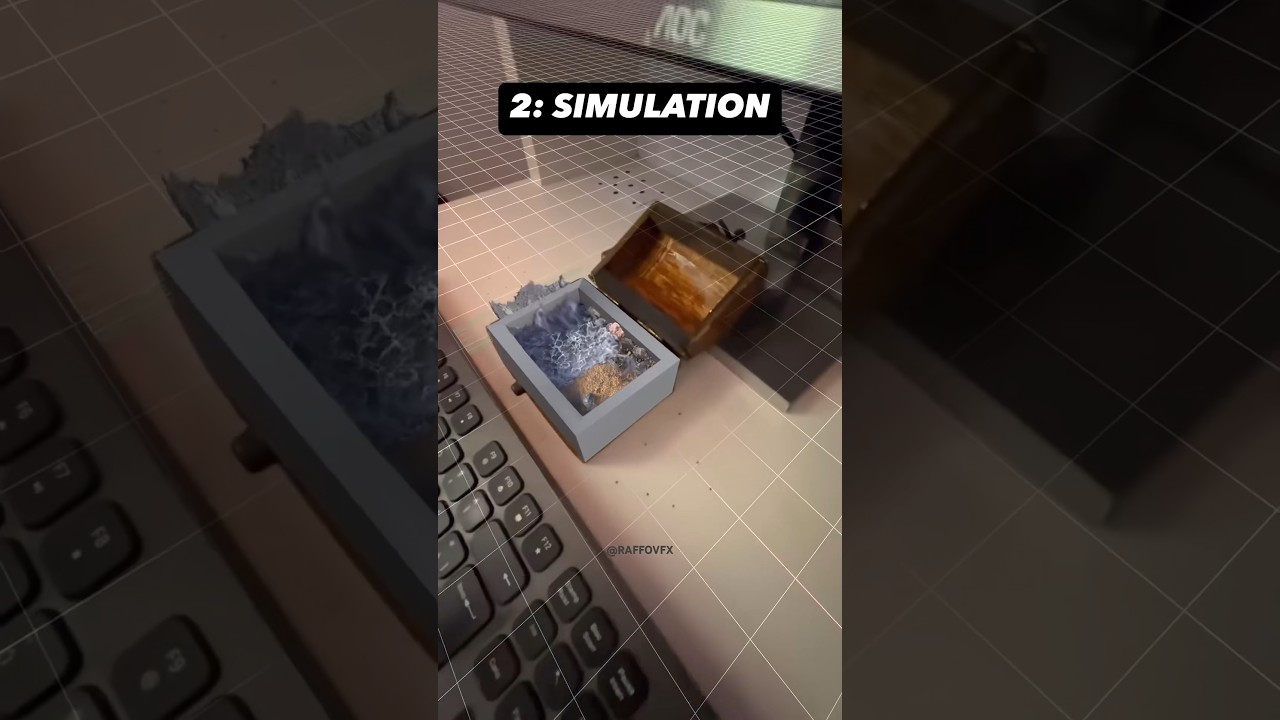 How I Made an ocean Water Simulation in a box || Blender & Flipfluids