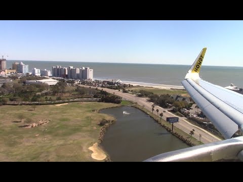 Beach View | Spirit Airlines A321 Landing in Myrtle Beach [HD]