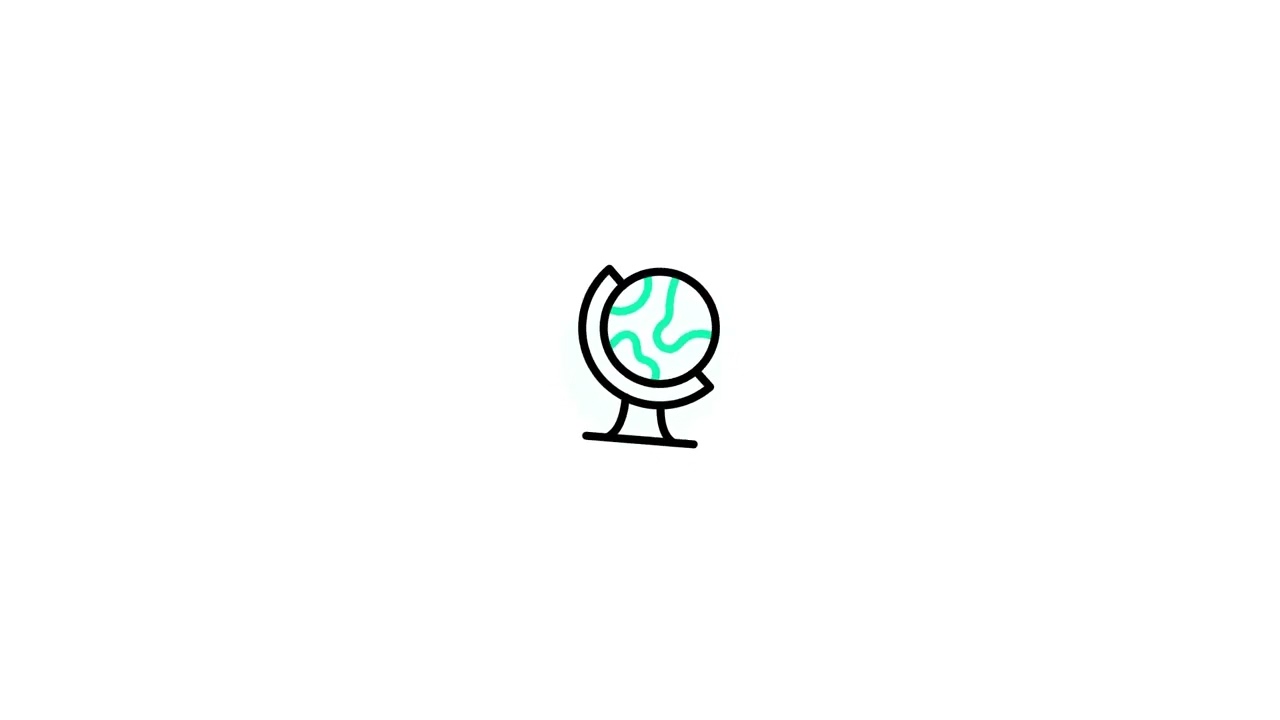 Globe earth icon Lottie JSON animation