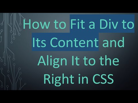 How to Fit a Div to Its Content and Align It to the Right in CSS
