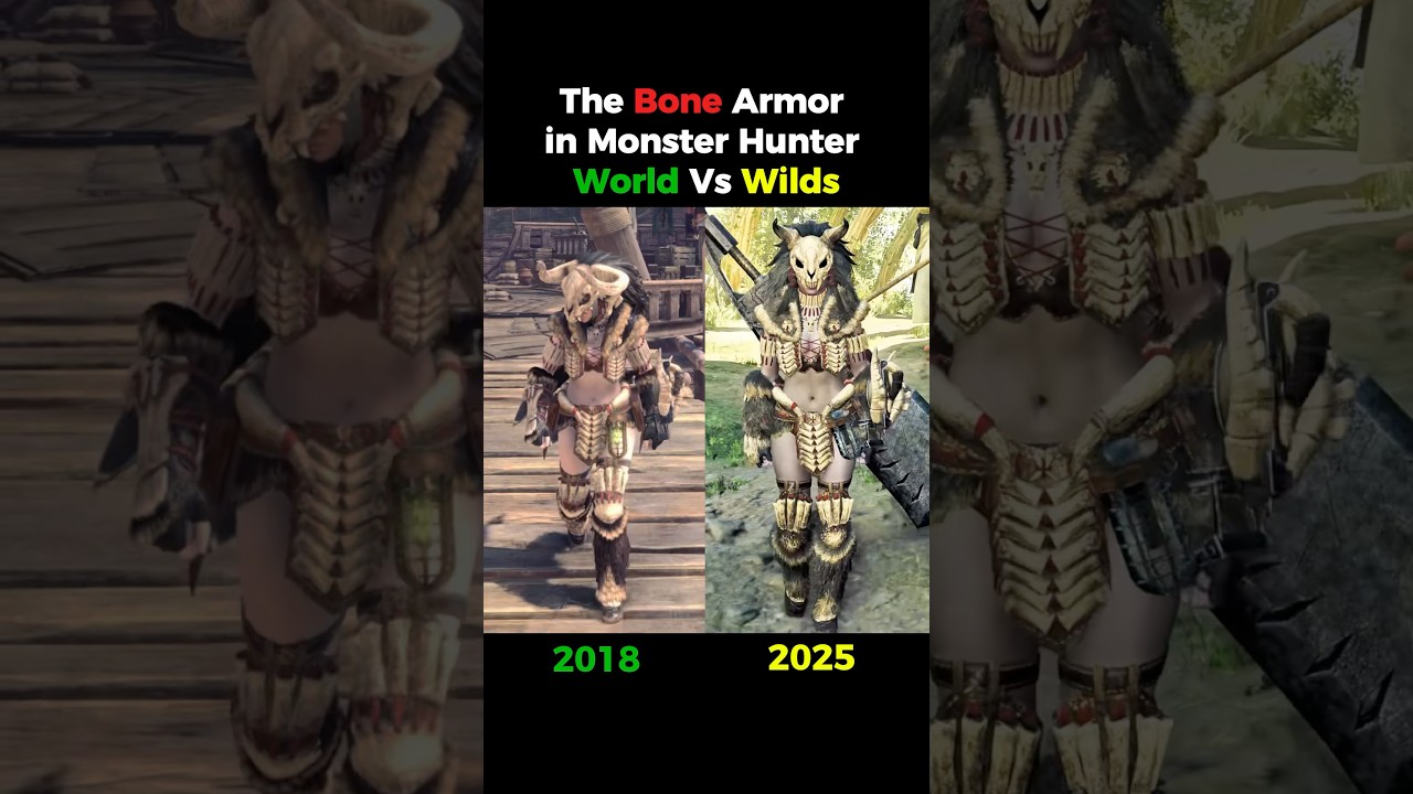 The Bone Armor in Monster Hunter Wilds Vs World