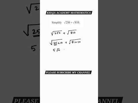 Simplify (root 250) + (root 810)