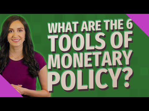 What are the 6 tools of monetary policy?