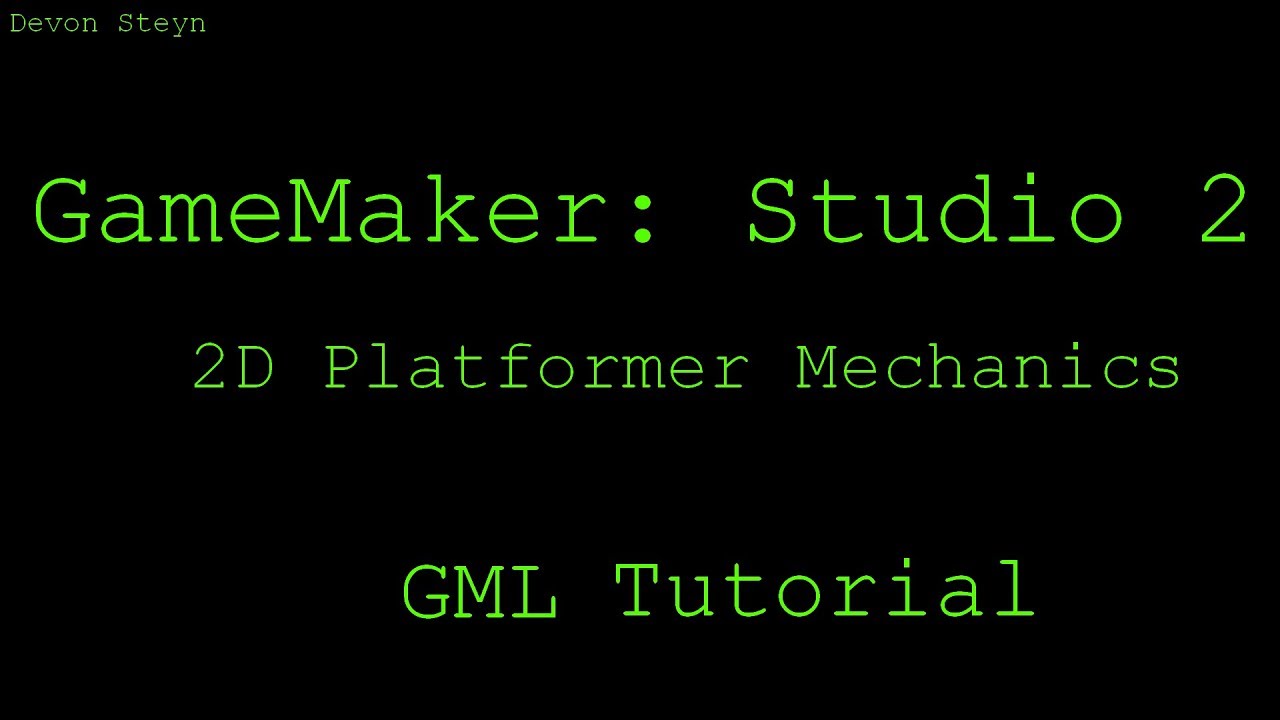 GameMaker: Studio 2 Tutorial | Basic Platformer Physics & Functions