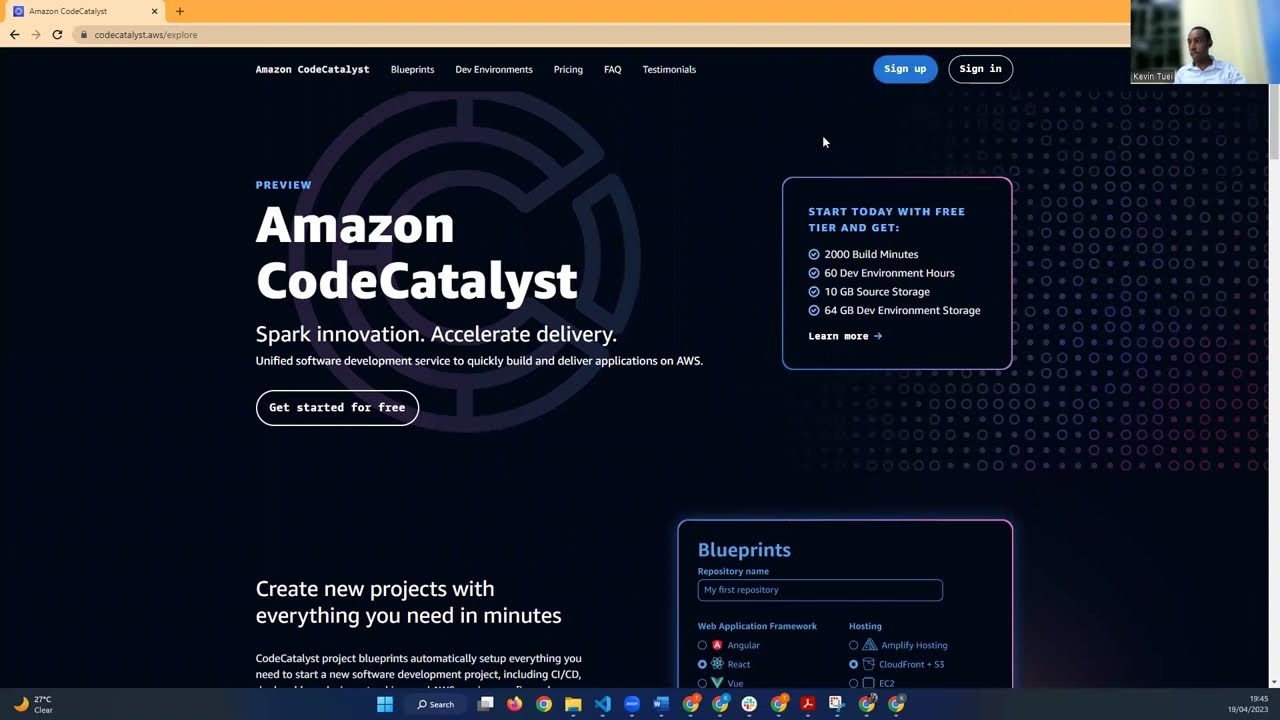 How to develop a React Web Application using Amazon CodeCatalyst and deploy on Amplify