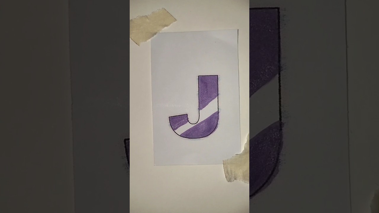 Letter J Design ✌️#coloring #art #youtubeshorts  #shorts #fyp #foryou #relaxing