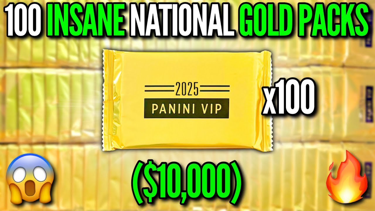 I SPENT $10,000 ON 100 INSANE 2025 PANINI NATIONAL VIP GOLD PACKS (CRAZY HITS)! 😱🔥