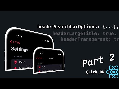 Quick RN 4 - iOS large title header with Search Bar