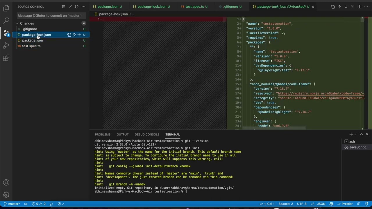 TAS - Create Git repo local