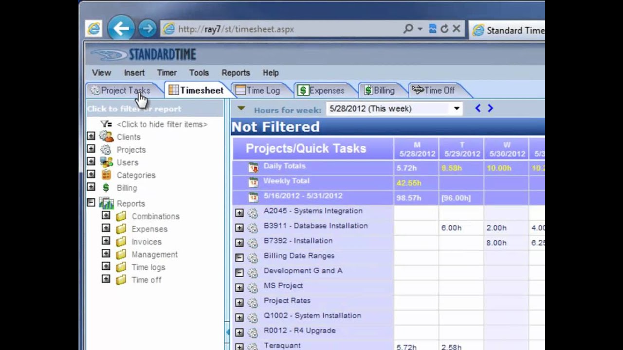 Cloud-based Timesheet