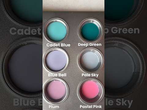 Colour Mixing π¨of Deep Green-Pale Sky-Pastel Pink #asmr #satisfying #colormixing