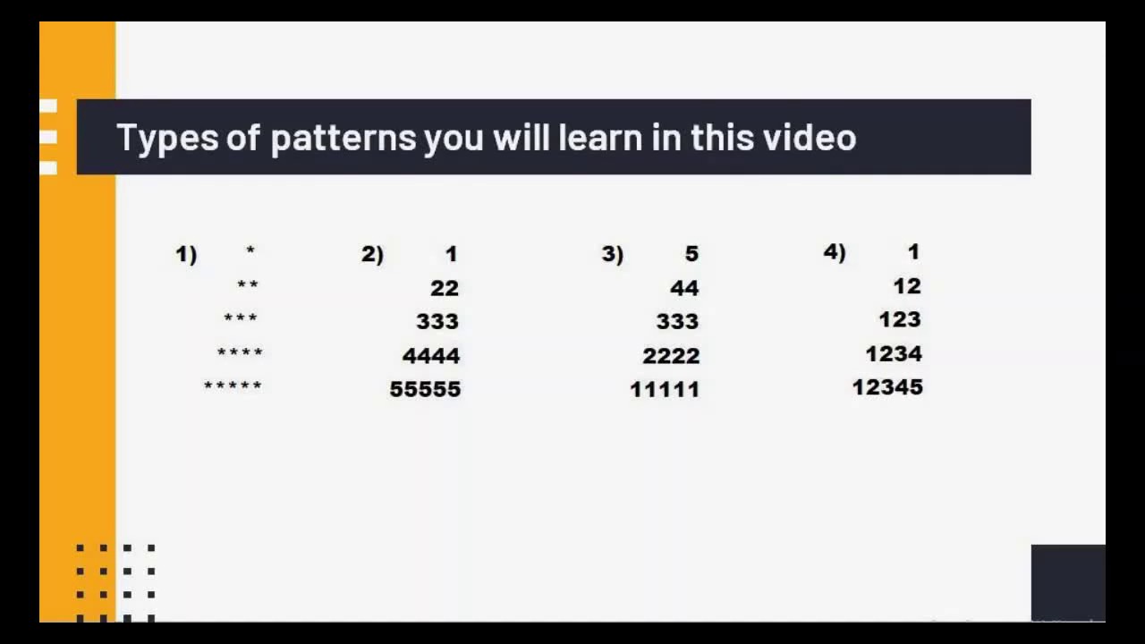 Pattern programs in C part-4