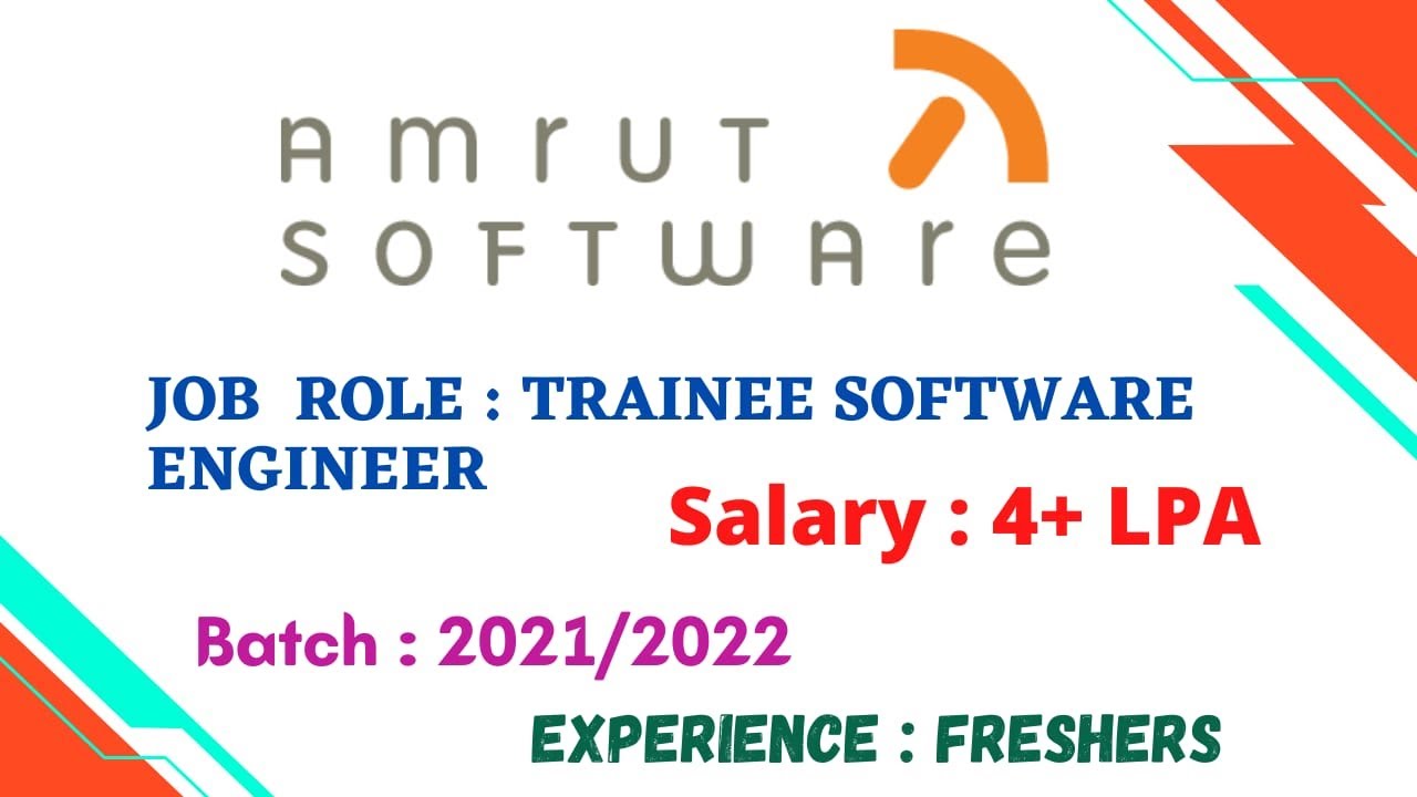 Amrut Software Off Campus Hiring Freshers for the Role of Trainee Software Engineer |