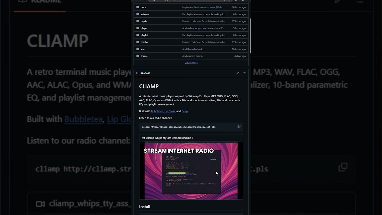 Cliamp: a Winamp 2 clone built for your terminal