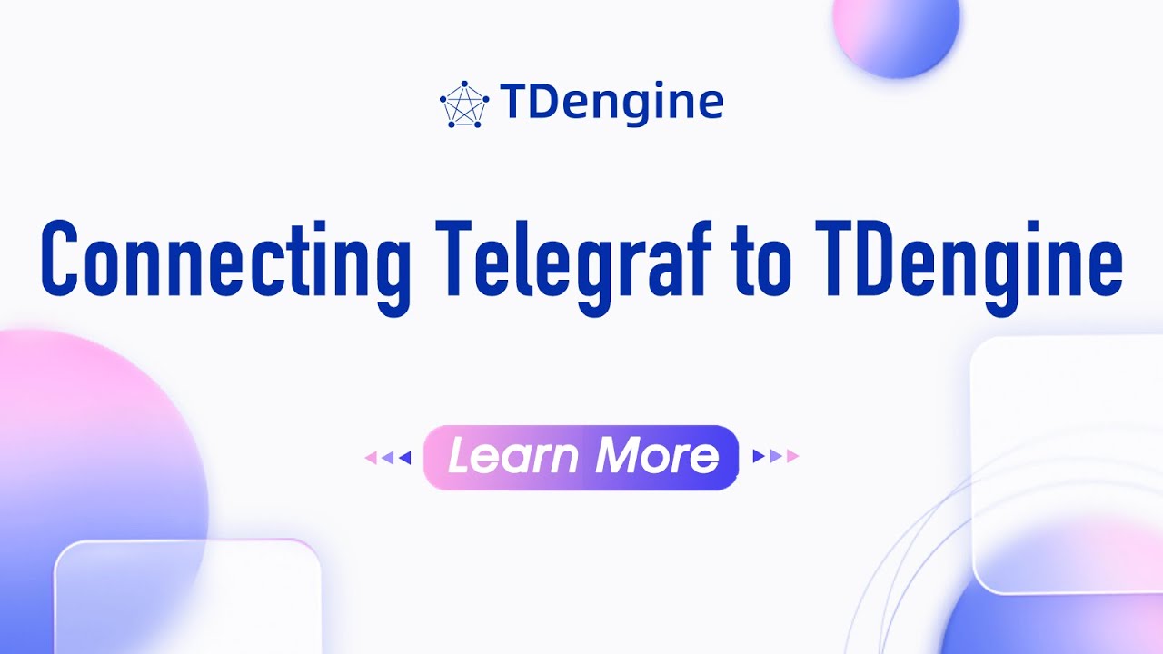 Connecting Telegraf to TDengine - Time Series Database Videos