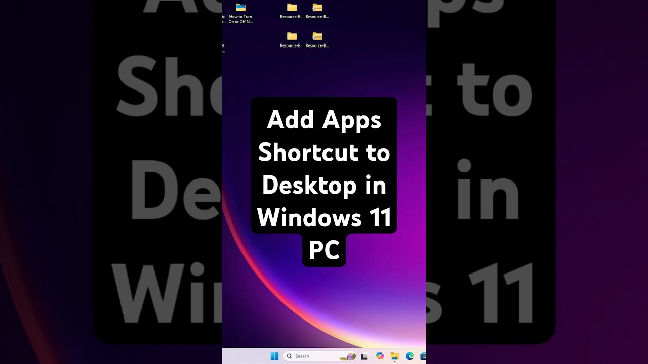 Add Apps Shortcut to Desktop in Windows 11 PC or Laptop