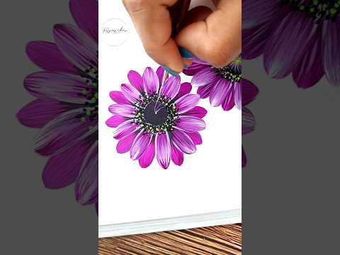 ✨️💫 AWESOME One Strokes Easy Acrylic Painting Flowers #shorts #shortsfeed
