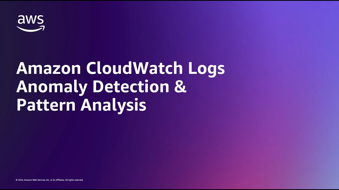 Amazon CloudWatch Logs Anomaly Detection & Pattern Analysis | Amazon Web Services