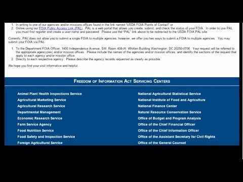 USDA - The Freedom of Information Act