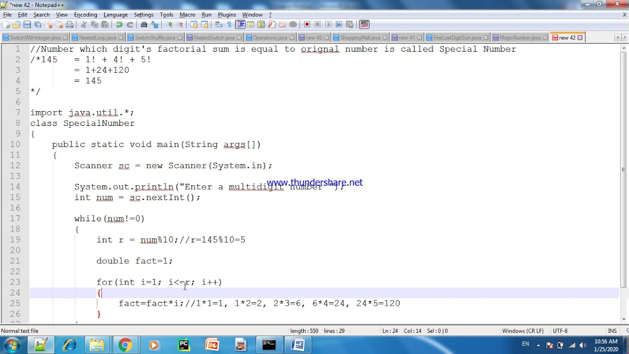 Special Number In Java