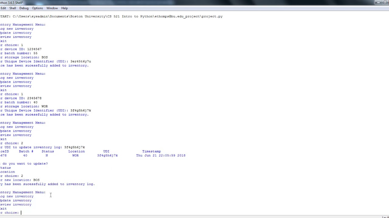 CS 521 ethomps@bu edu