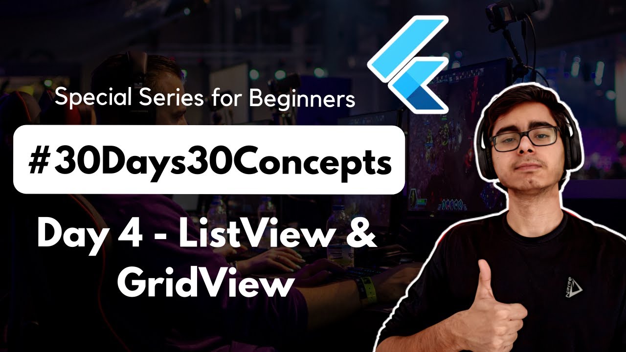 ListView and GridView in Flutter | 30DaysOfFlutter | Flutter Complete Crash Course