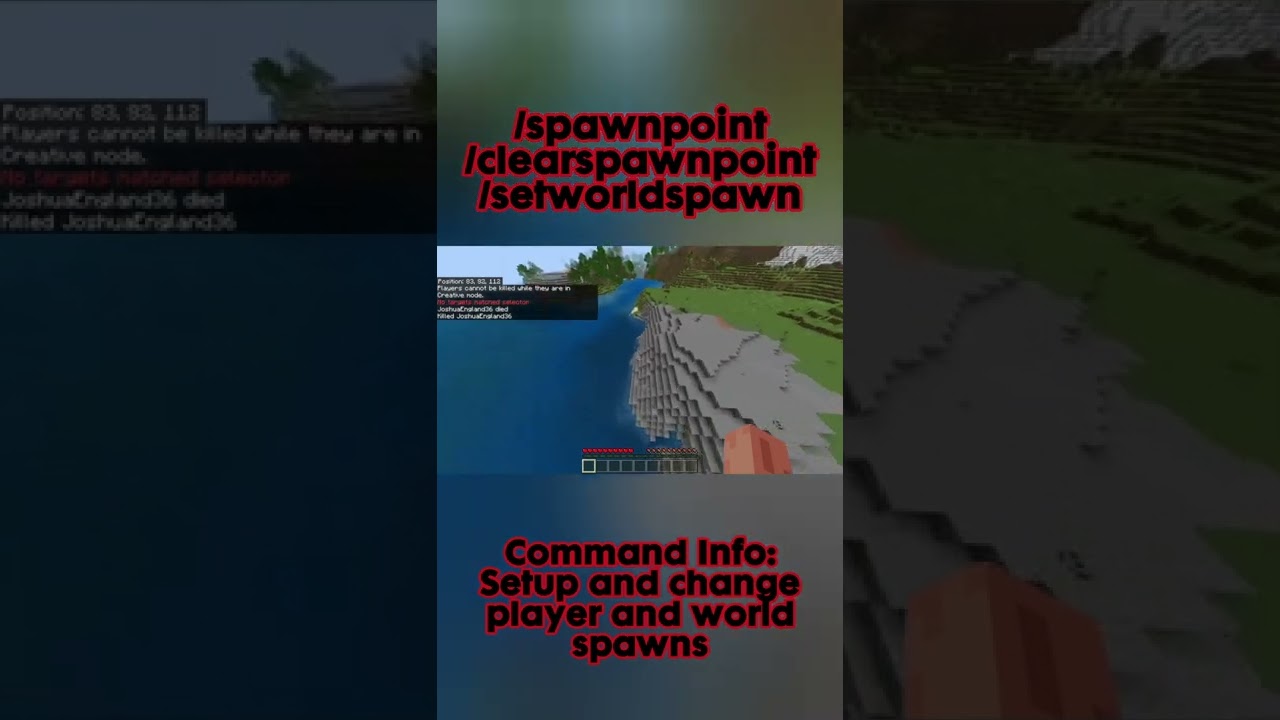 How to use the /spawnpoint /clearspawnpoint /setworldspawn commands in Minecraft Bedrock #commands