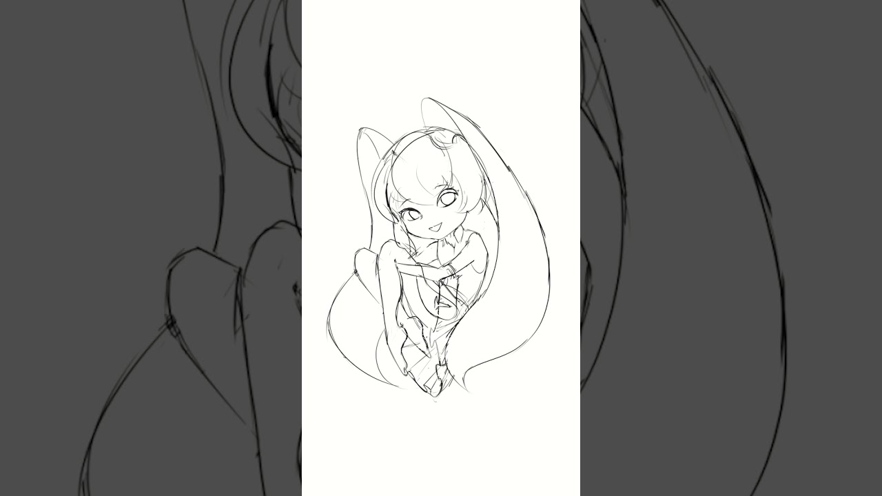 Hatsune Miku Speedpaint- How I draw Chibis | #clipstudio  #vocaloid #chibiart