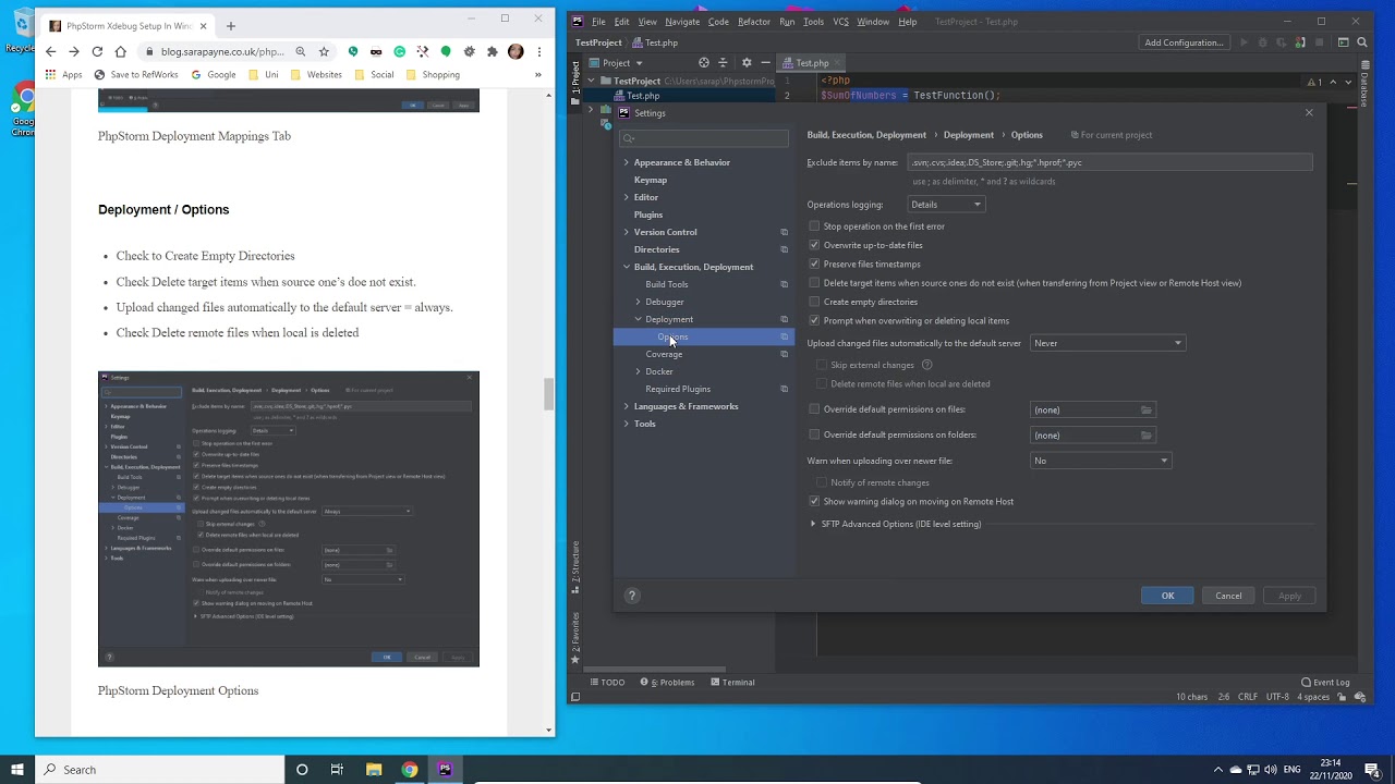 Setup PhpStorm To User Xdebug in Windows